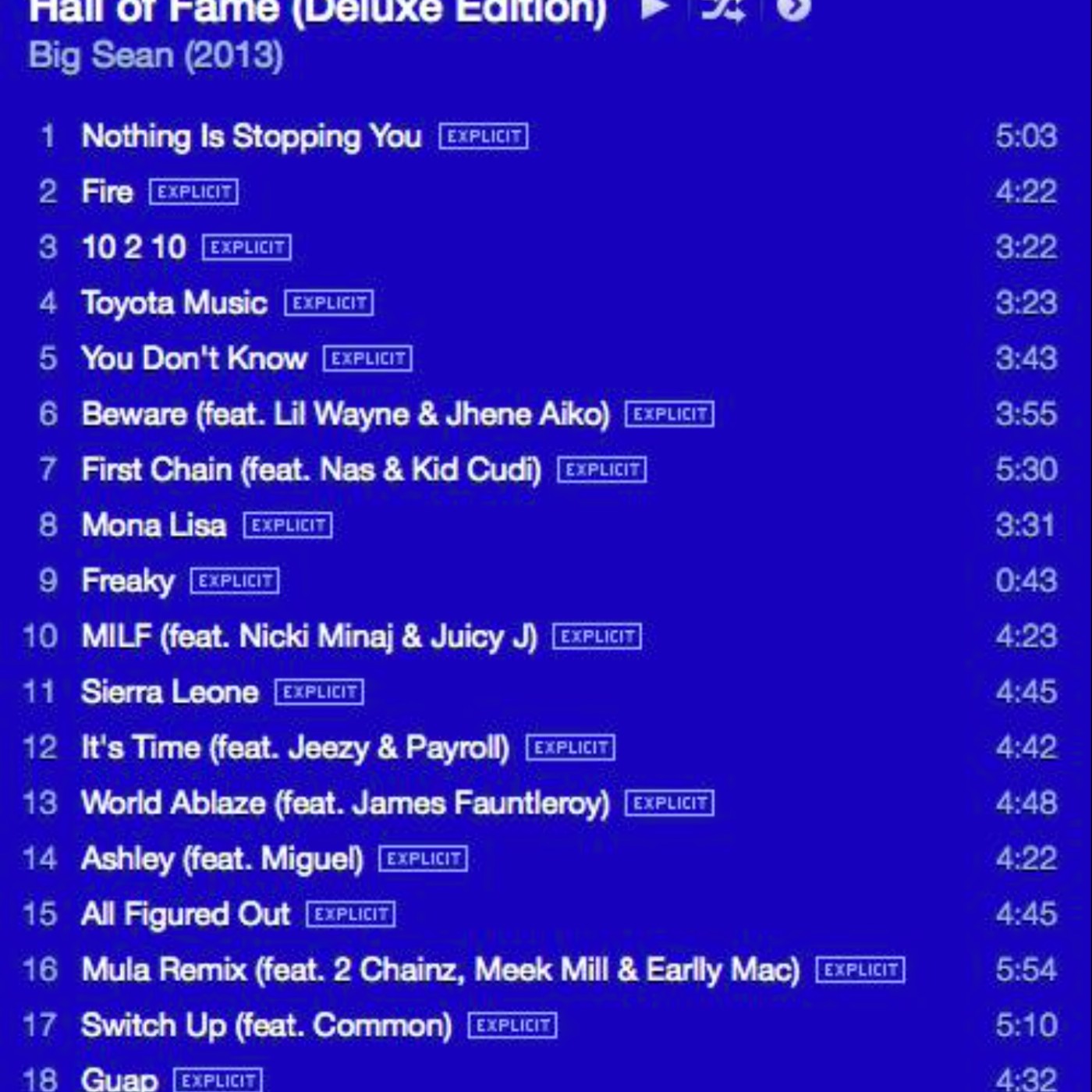 Big Sean Hall Of Fame Deluxe